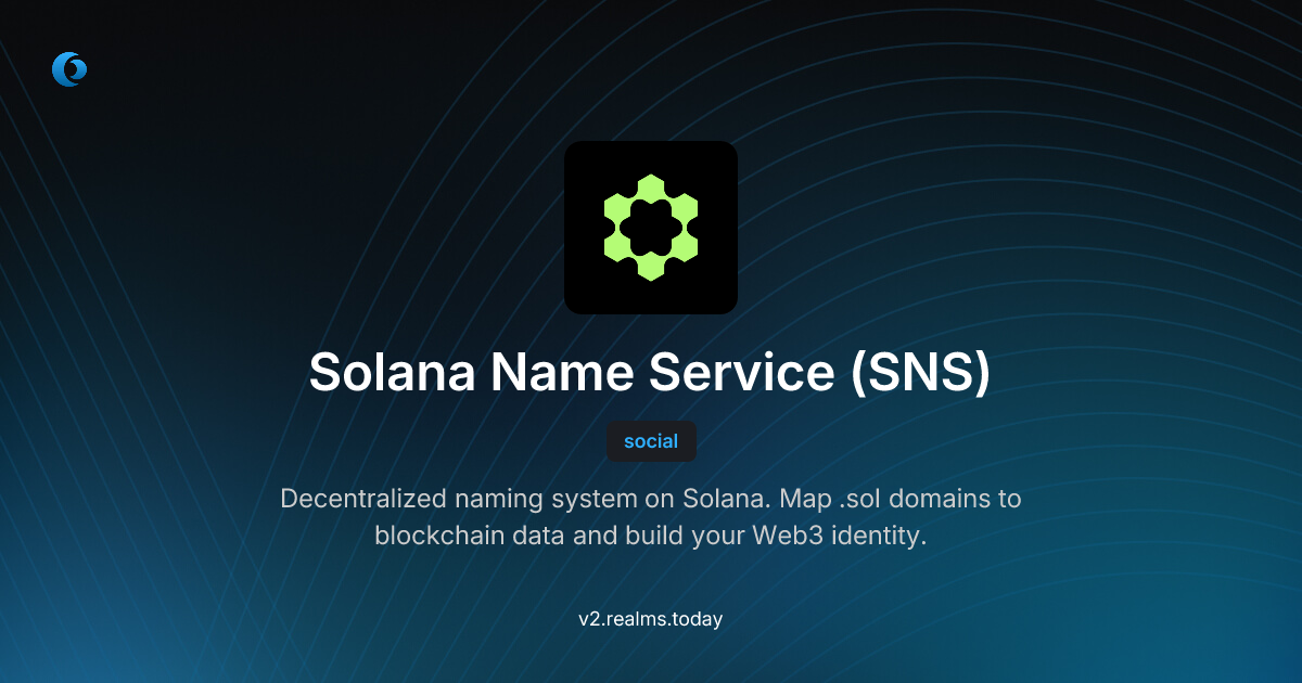 Solana Name Service (SNS) | Realms